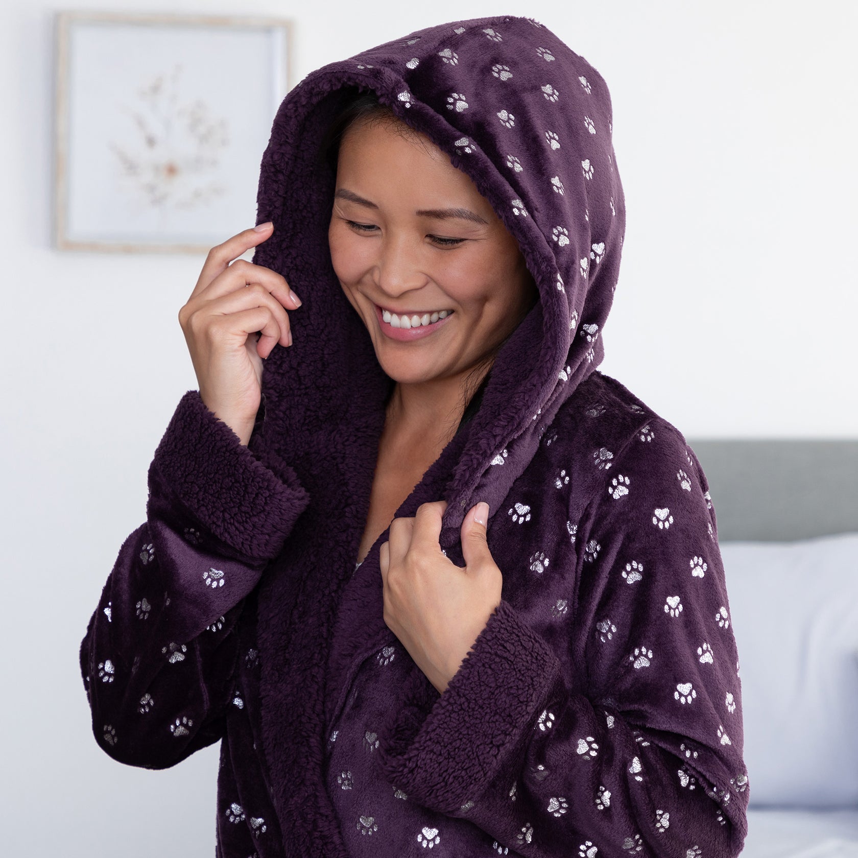 Regal Silver Paws Hooded Robe | The Animal Rescue Site