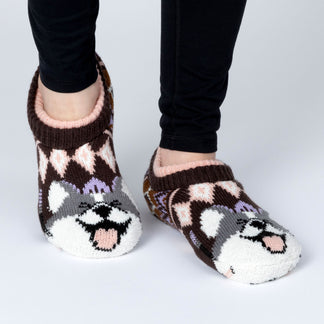 Charming Critter Cuffed Slipper Socks | The Animal Rescue Site