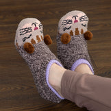 Charming Critter Cuffed Slipper Socks | The Animal Rescue Site