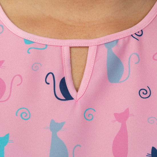 Cat & Paws Keyhole Sleeveless Top | The Animal Rescue Site