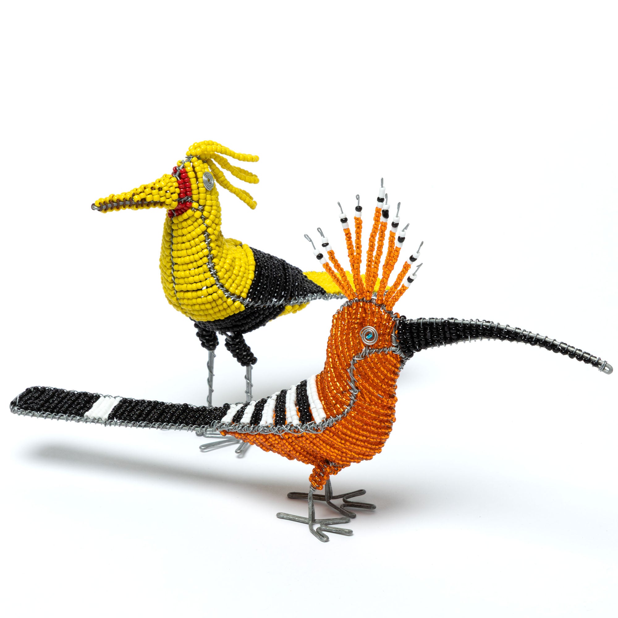 Hand-Beaded Funky Bird Figurine | The Animal Rescue Site