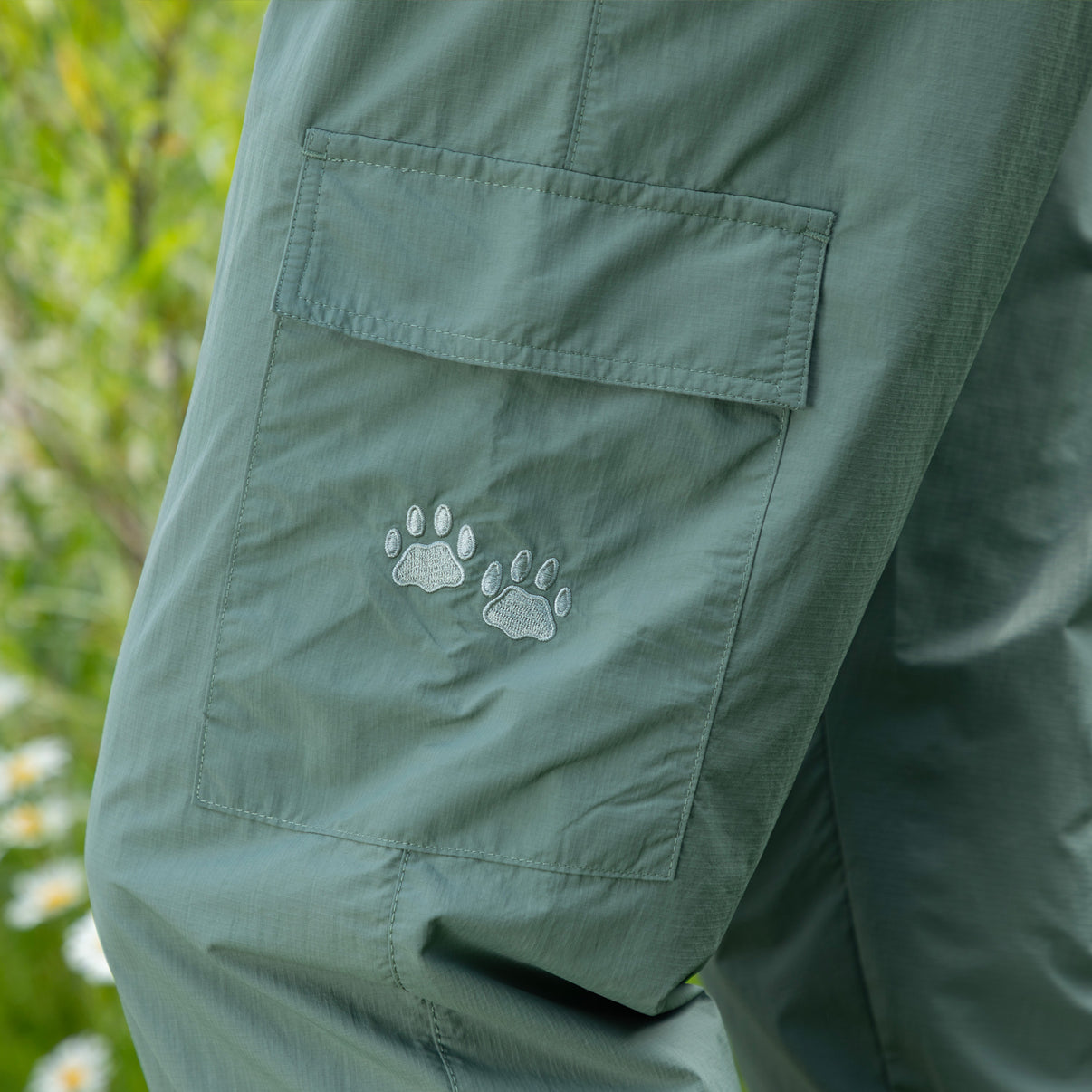 Paw Print Cargo Capri Nylon Pants | The Animal Rescue Site