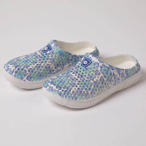 Women's Colorful Paw Print Lightweight Slip-On Clogs | The Animal ...