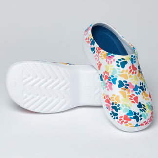 Women's Paw Print Garden Clogs | The Animal Rescue Site
