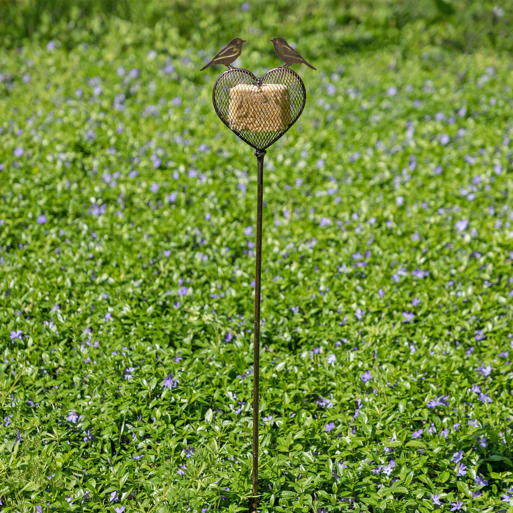 Love Birds Metal Bird Feeder Stake | The Animal Rescue Site