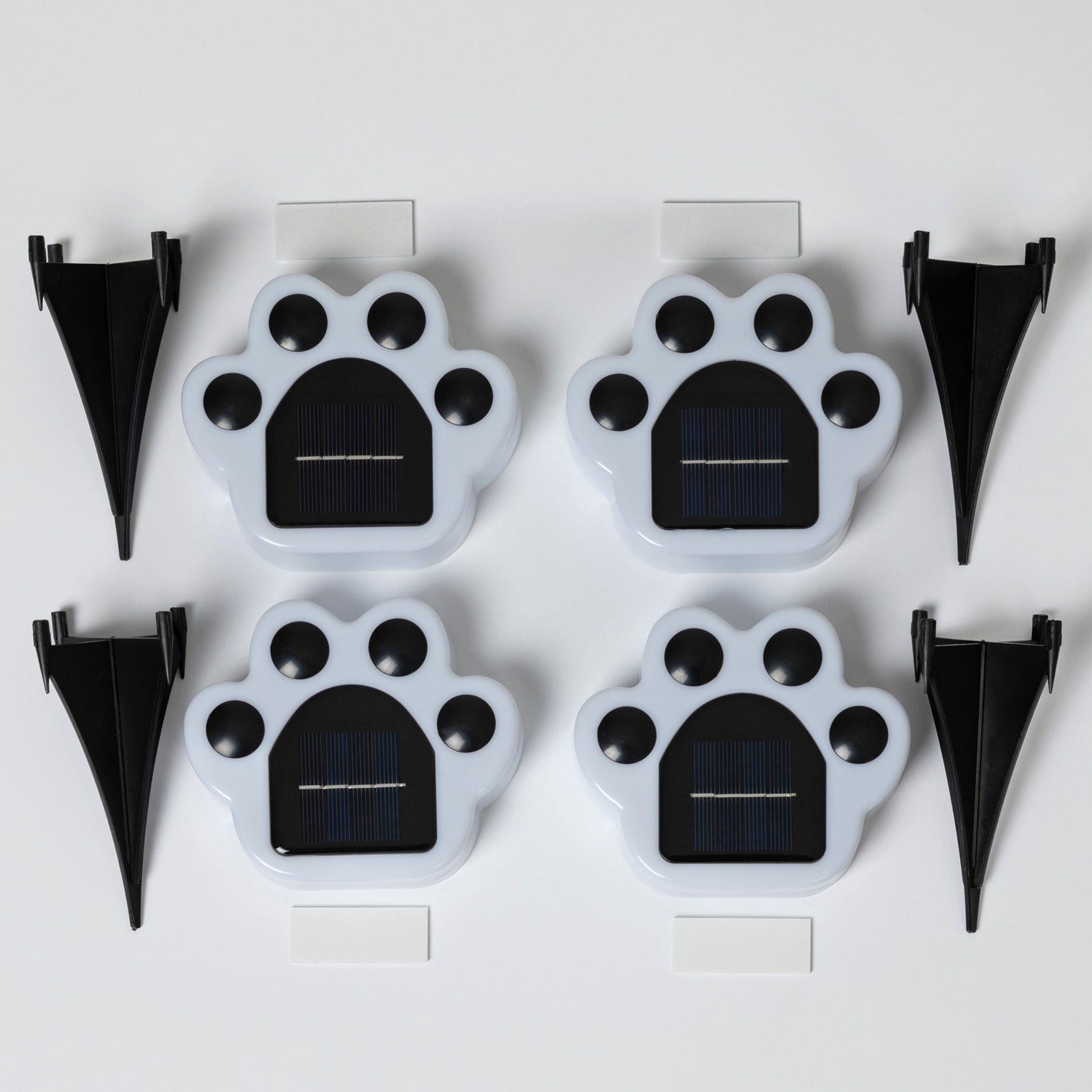 Paw Print Pathway Ground Solar Light - Set of 4 | The Animal Rescue Site