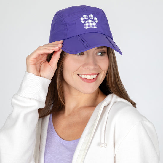 Paw Print Foldable Lightweight Baseball Cap | The Animal Rescue Site