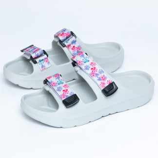 Paw Prints Velcro Slide Sandals | The Animal Rescue Site