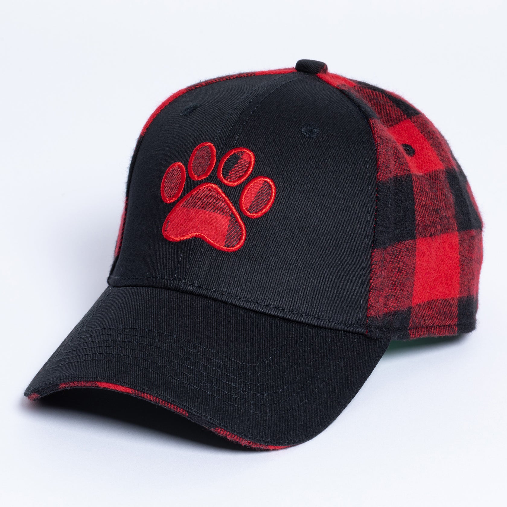 Paw Print Plaid Baseball Hat | The Animal Rescue Site