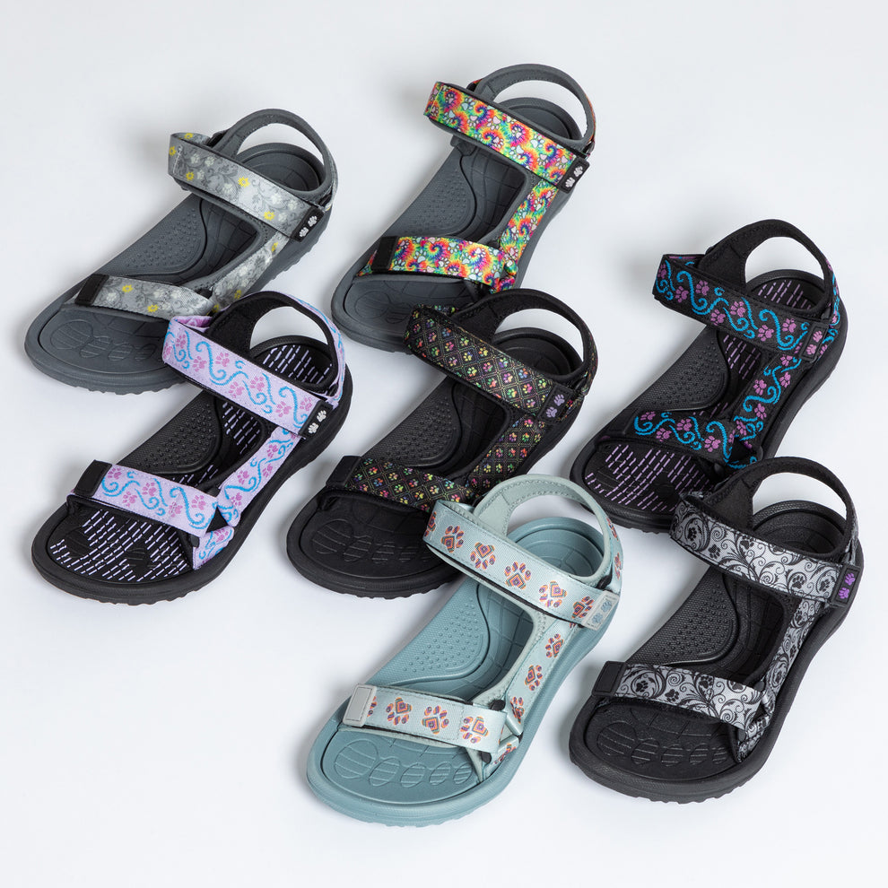 Women's Paw Print Walking Sandals | River Sandals | The Animal Rescue Site