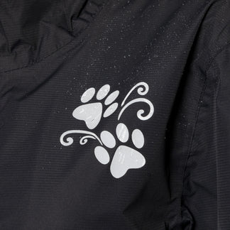 Reflective Paw Print Rain Jacket with Zippered Pockets | The Animal ...