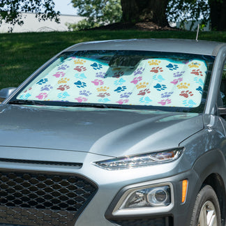 Paw Print Foldable Windshield Sun Shade - 3 Piece Set | The Animal ...