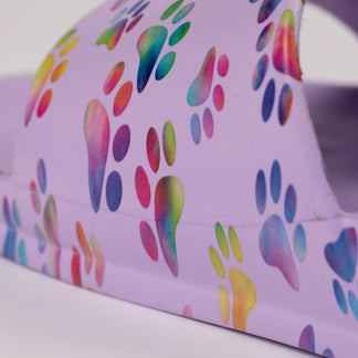 Paw Print Single Buckle Slide Sandals | The Animal Rescue Site