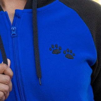 Paw Print Raglan Fleece Jacket | The Animal Rescue Site