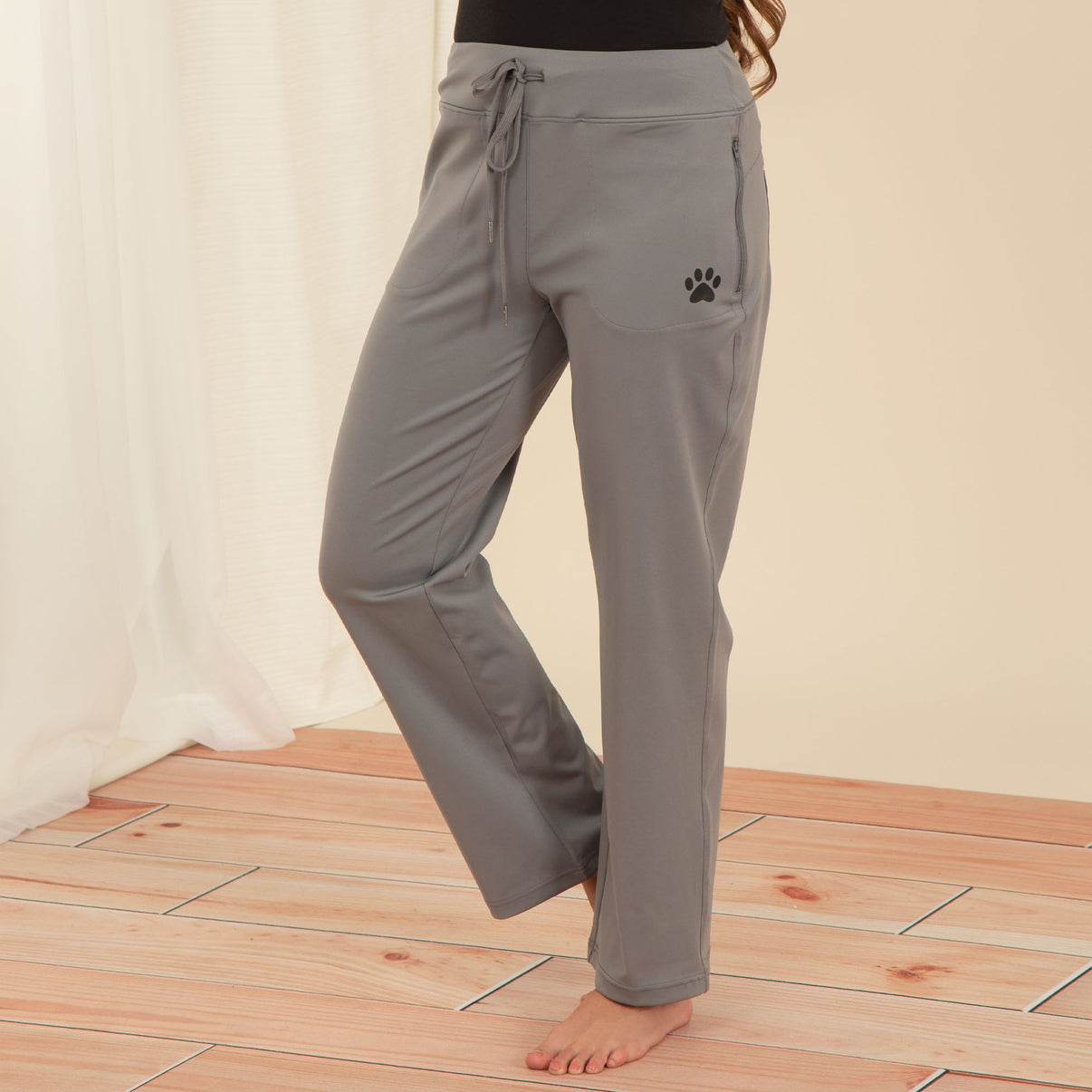 Paw Print Straight Leg Athleisure Pants | The Animal Rescue Site