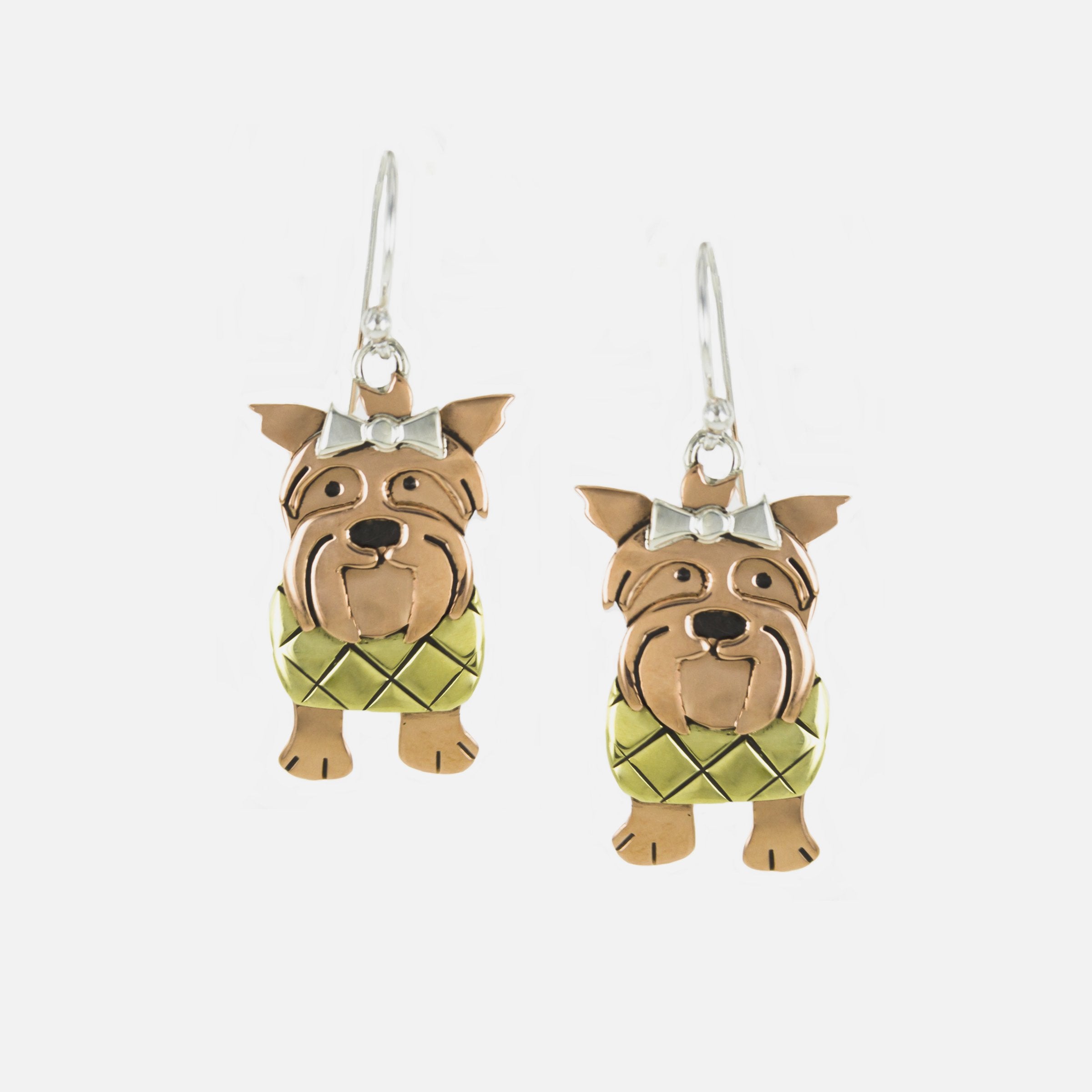 Sterling Silver Dangle Dog Earrings | The Animal Rescue Site