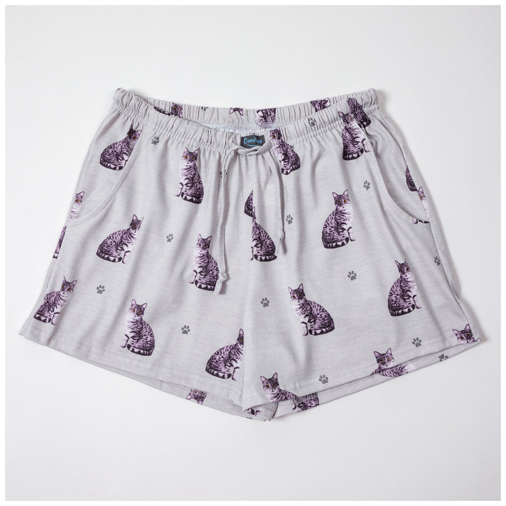 Cute Cat Lounge Shorts | The Animal Rescue Site