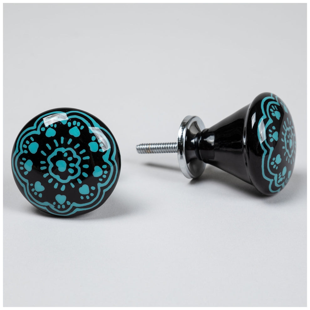 Hand Painted Iron Knobs - Set of 2 | The Animal Rescue Site