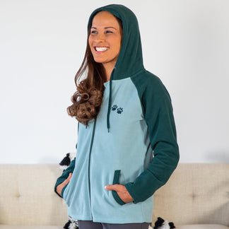 Paw Print Raglan Fleece Jacket | The Animal Rescue Site
