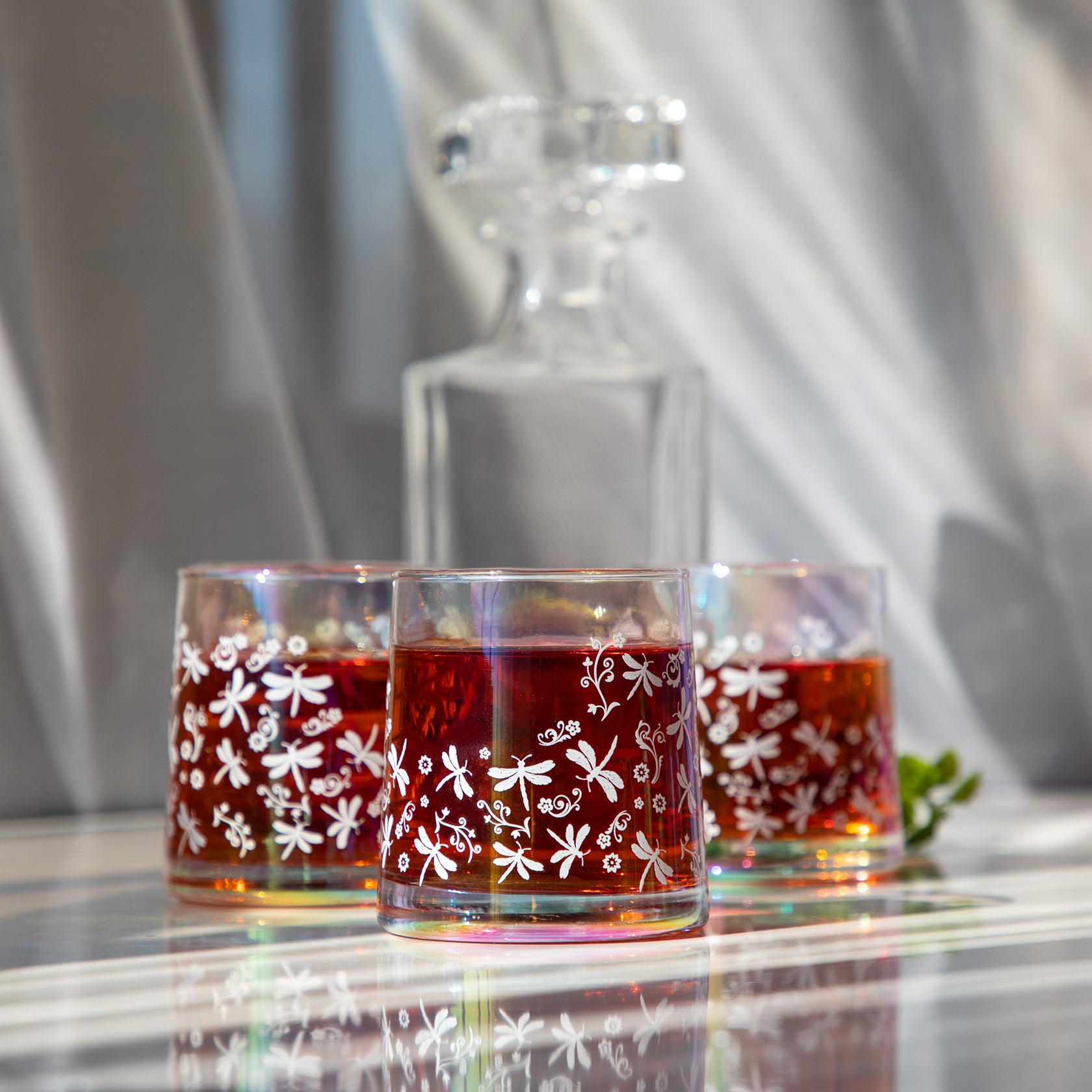 Pearl Iridescent Glass - Set of 4 | The Animal Rescue Site