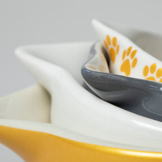 Paw Prints Ceramic Measuring Cup Set | The Animal Rescue Site