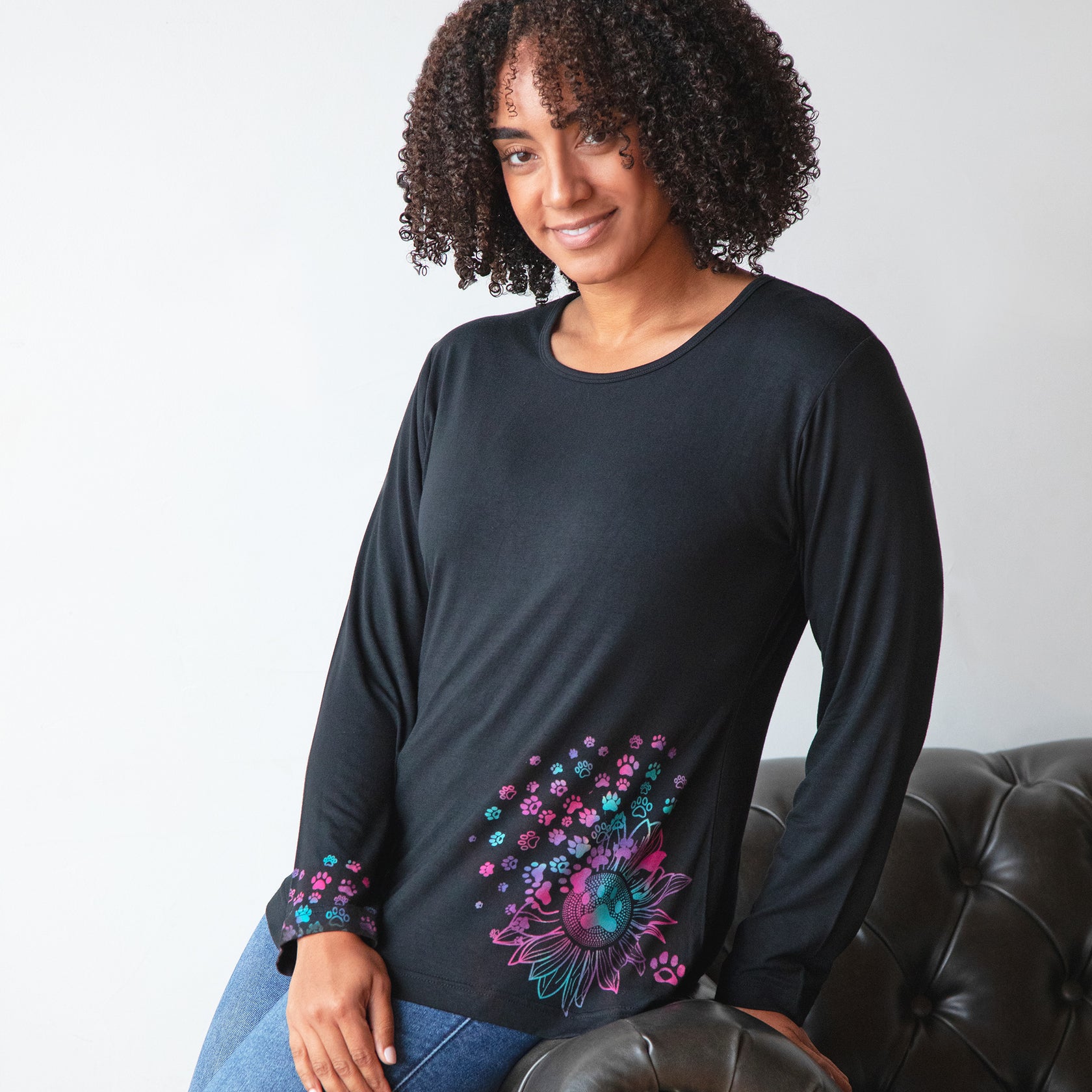 Pawsitive Energy Long Sleeve Top | The Animal Rescue Site