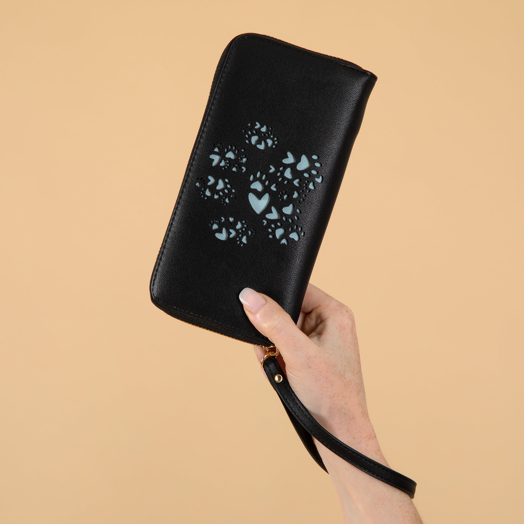 Pawfect Heart Cut-Out Wallet Wristlet | The Animal Rescue Site