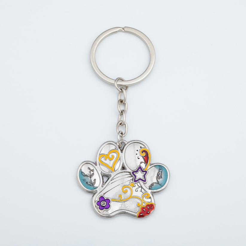 Swirl Paw Print Keychain | The Animal Rescue Site