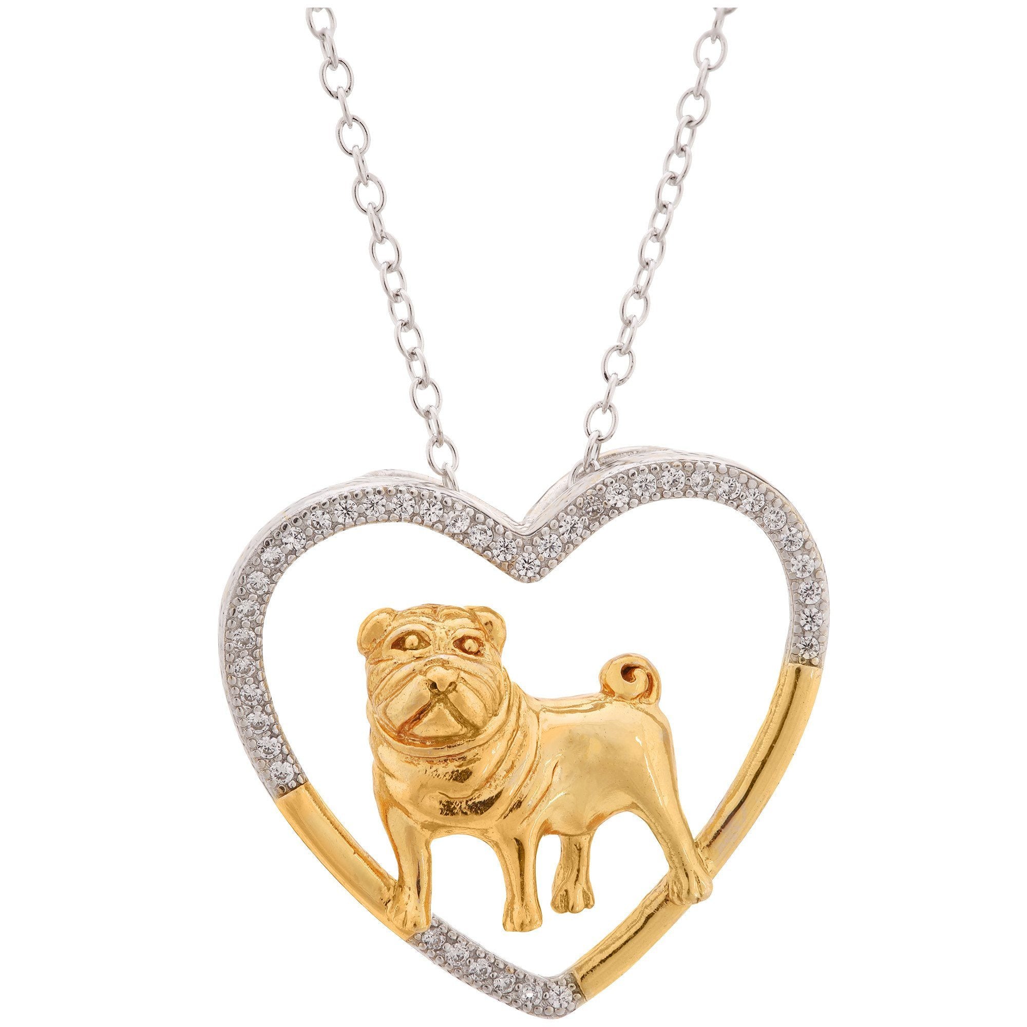 Sterling & Gold Plated Dog Breed Necklace | The Animal Rescue Site