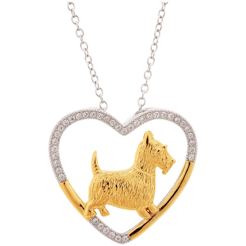 Sterling & Gold Plated Dog Breed Necklace | The Animal Rescue Site